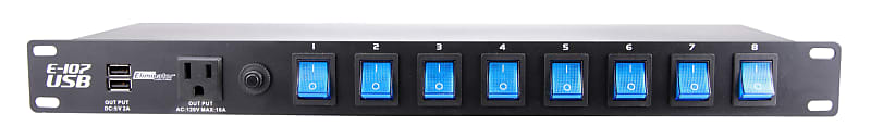 Eliminator E107 USB Rack Mount 8-Channels Power Center with 2 | Reverb