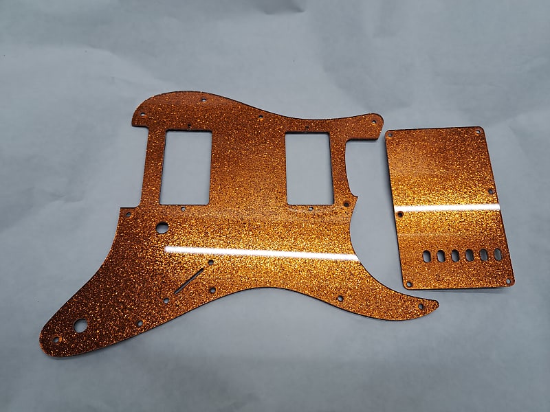 Copper Sparkle Glitter HXH HH pickguard + trem cover set Fits | Reverb