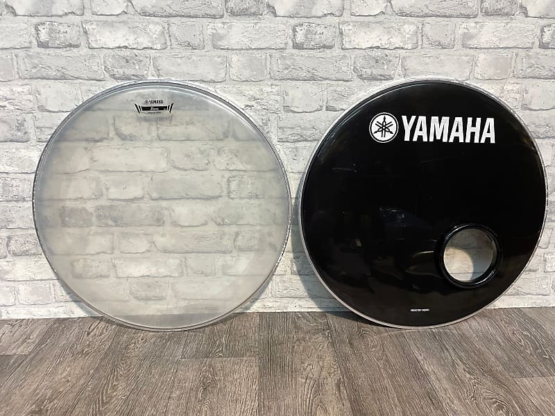 Yamaha Bass Drum Heads by Remo / Skins Set Of 2 22” #DP12 | Reverb