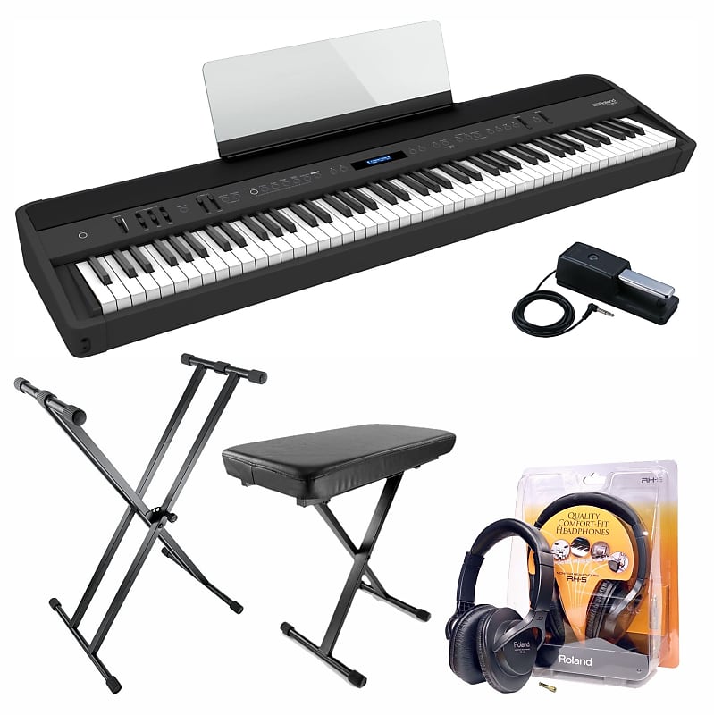Roland FP90X Black Piano Upgraded Package | Reverb