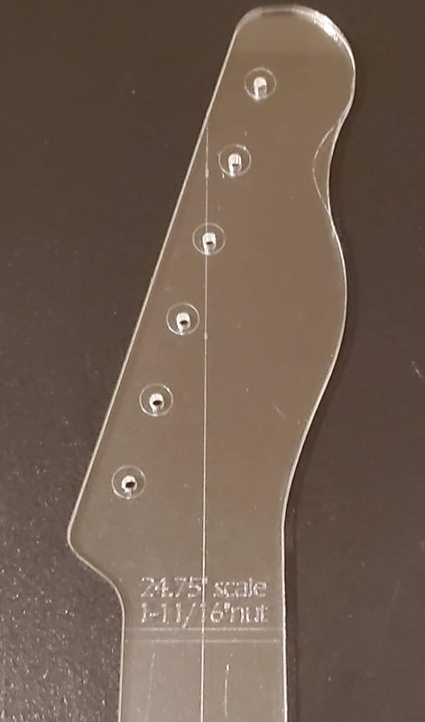 Guitarsbydesign Short Scale Tele Neck Template 2019 Clear | Reverb
