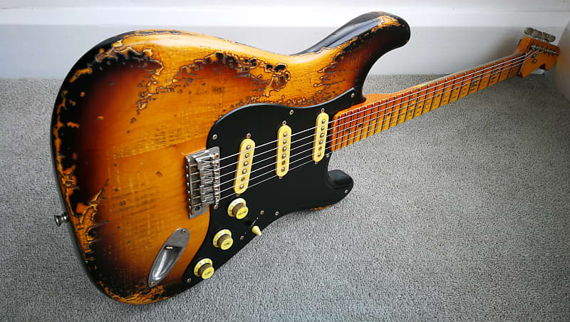 Vtt Relics Stratocaster 50's - Classic 3T burst Maple neck. | Reverb