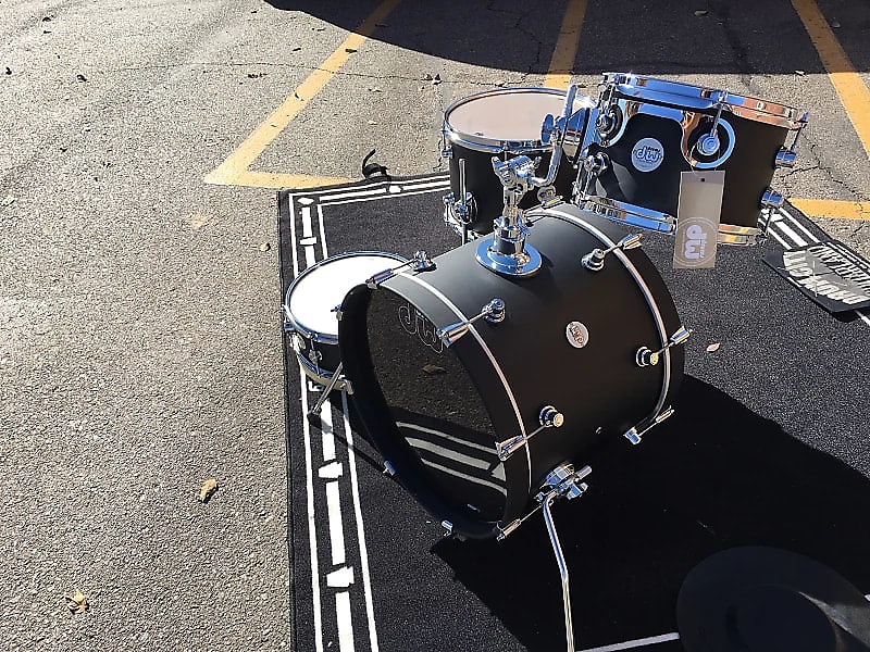 DW Design Series Satin Black Maple Shell Mini Pro 4-Pc Shell | Reverb