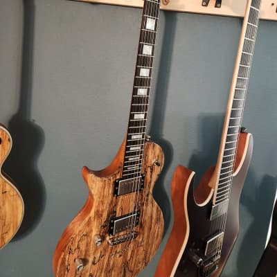 Left handed Kiesel C6m les paul - Spalted maple | Reverb