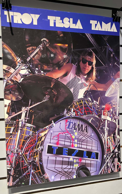 Troy Lucketta - Tesla - Tama Drums Dealer Laminated Poster | Reverb