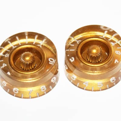 1990's Original Gibson Gold Barrel Knobs Speed Knobs | Reverb