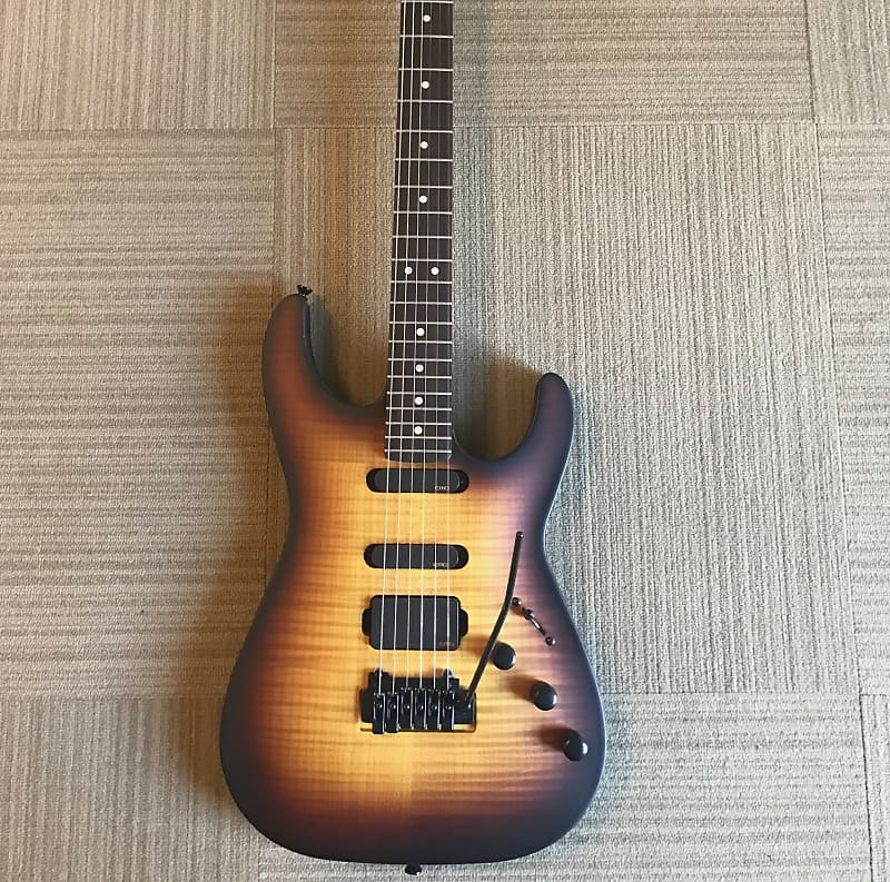 Warmoth Soloist Flame Maple with Satin Tobacco Sunburst | Reverb