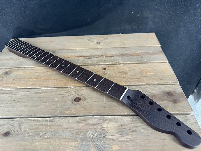 Tricked Out Guitar Nitro Wenge Wood Telecaster® Style Neck 22 | Reverb