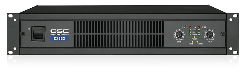 QSC CX302 2-Channel Powered Amplifier, 200W @ 8 ohms | Reverb