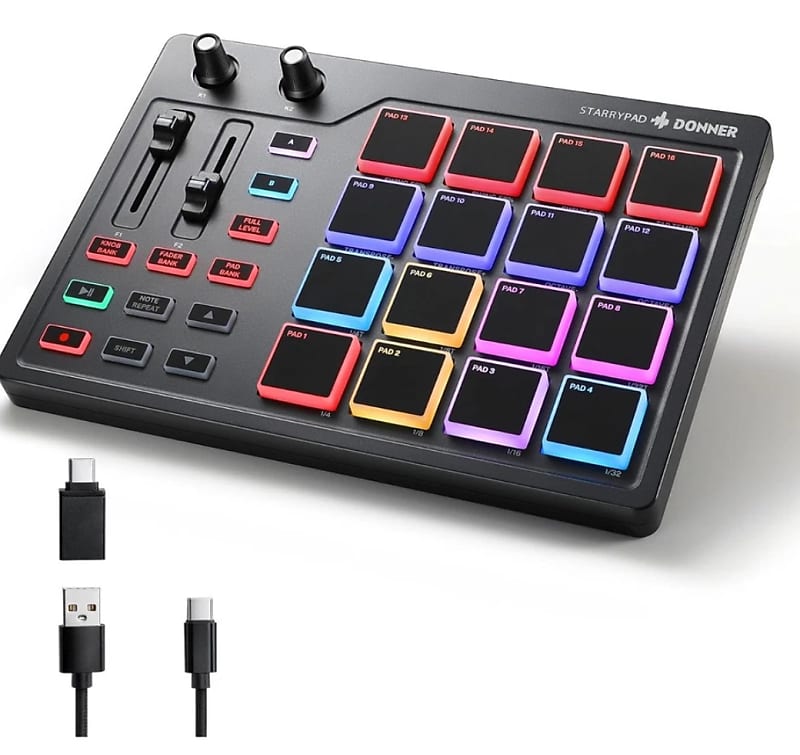 STARRYPAD MIDI Drum Machine Pad Beat Maker - 16 Beat Pads - | Reverb