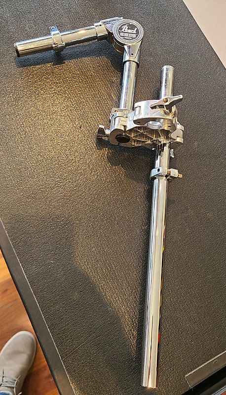 Pearl Uni Lock Dual Tom Clamp with Post & 1 Tom Arm - Chrome | Reverb