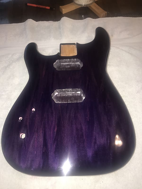 Custom Built Stratocaster Style Body Hell-Raisin Purple | Reverb