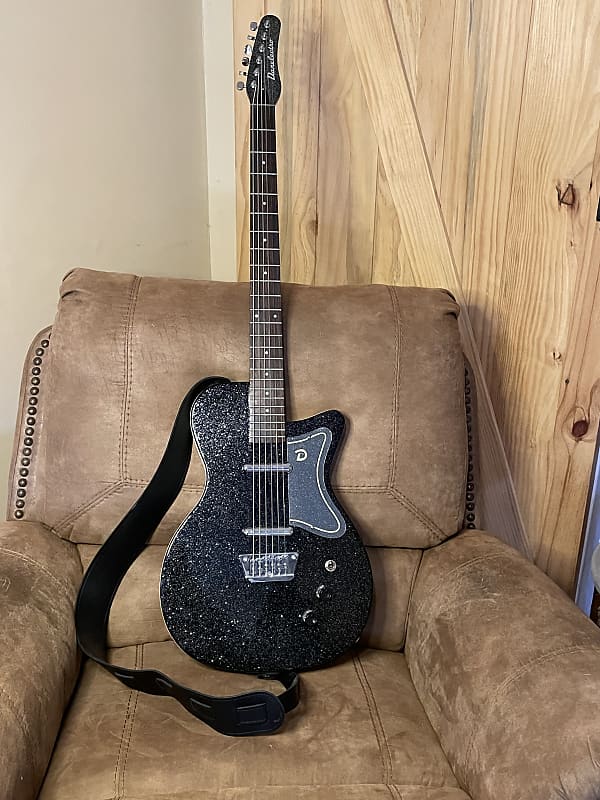 Danelectro Baritone Electric Guitar - Black Metalflake 2022 - | Reverb