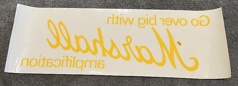 Marshall Rubber Window Decal 1971 | Reverb