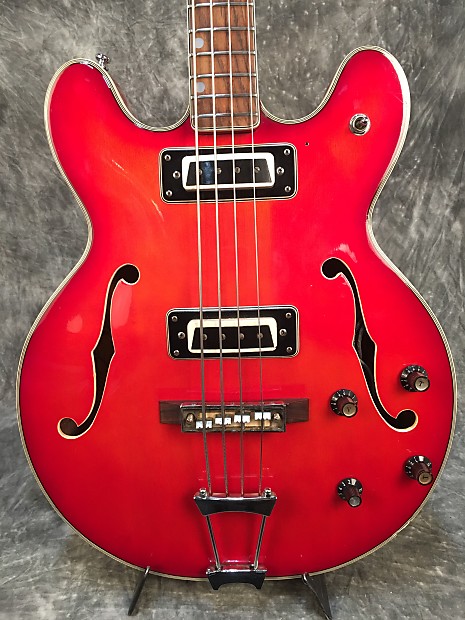 Lyle Hollow body bass 60's - 70's Red | Reverb