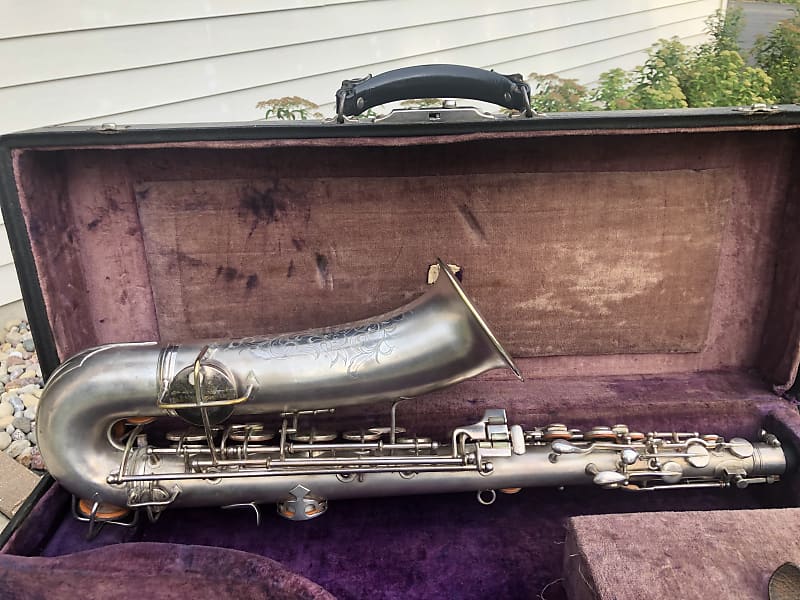 C.G. Conn Melody "C" Saxophone 1920 - Silver Plated | Reverb