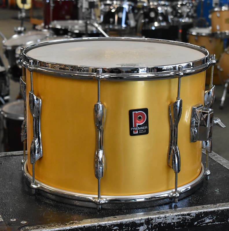 Vintage 70's Premier 10" x 14" Rack Tom in Polychromatic Gold | Reverb