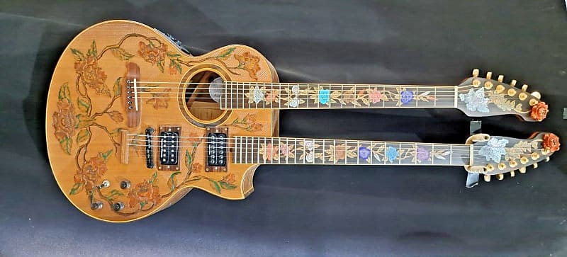 Blueberry Custom Double Neck Guitar - Acoustic and Electric | Reverb