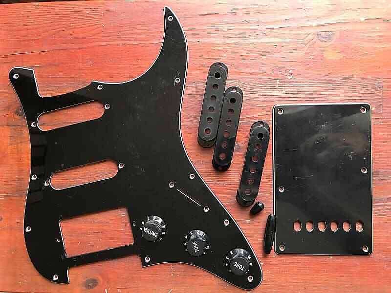 1970's Fender Stratocaster Black HSS pickguard pickup | Reverb UK