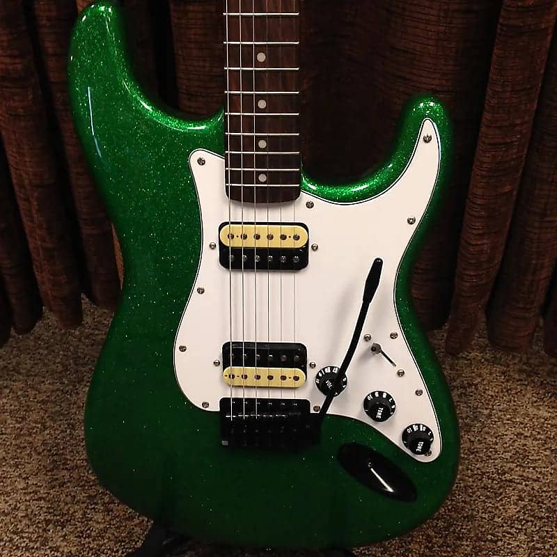 Custom 3PC Alder Strat Body - Green Sparkle Nitrocellulose | Reverb UK