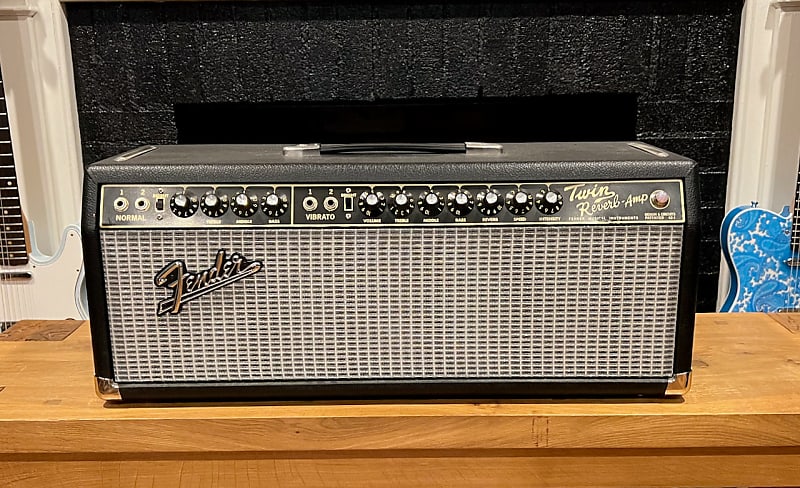 2015 Alessandro Fender Twin Reverb Head Black Tolex | Reverb
