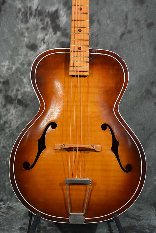 Trutone N4 Acoustic Archtop Guitar 50s Kay Built Sunburst w | Reverb