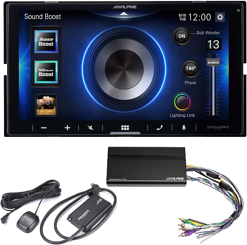 Alpine iLX-W670 2-DIN Car Stereo, KTA-450 PowerStack Amp + | Reverb