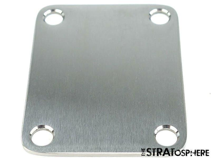 NEW NECK PLATE for Fender Stratocaster Strat Tele Stainless | Reverb