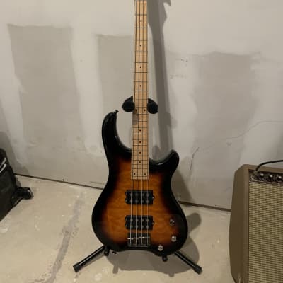 Fernandes Nomad mini bass guitar fretless Gold made in Japan | Reverb