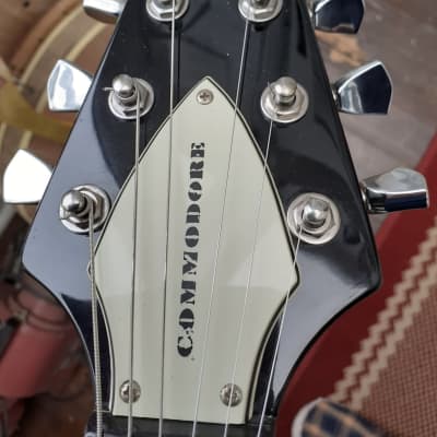 Commodore Flying V Black Guitar | Reverb