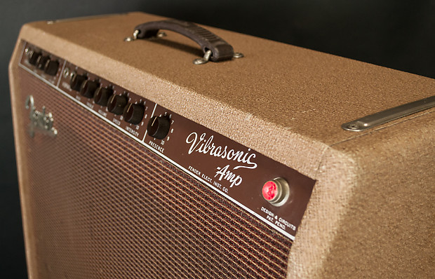 Fender Vibrasonic 1960 SG13 Brown Rough Tolex | Reverb