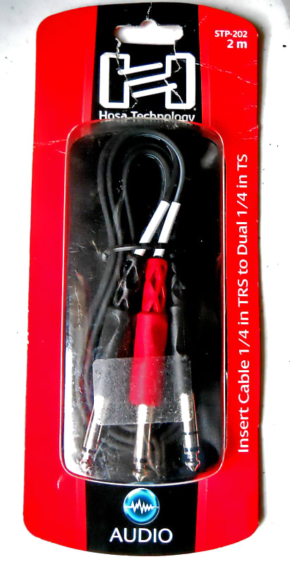 HOSA STP-202 2m - Audio Insert Cable 1/4 in in TRS to Dual | Reverb