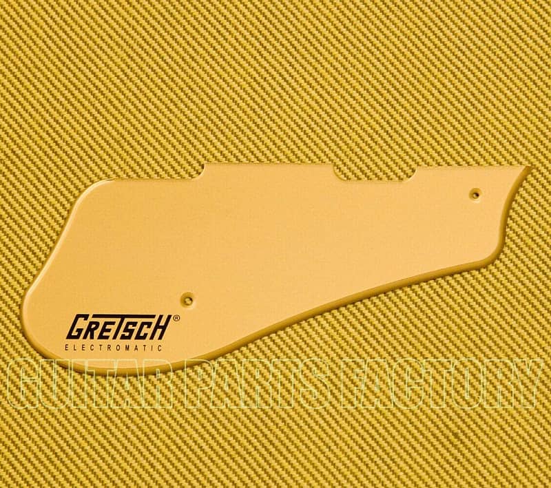 Gretsch Pickguard, G5420/5422, Gold with Electromatic Logo | Reverb