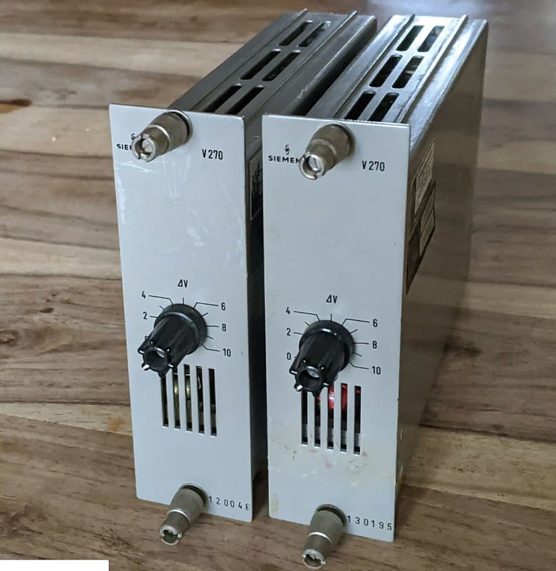 Pair discrete 1960s Siemens Sitral V270 Line drivers / Mic | Reverb