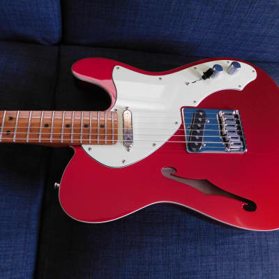 2020 Fender Deluxe Telecaster Thinline Candy Apple Red | Reverb