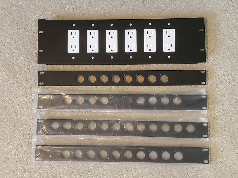 Punched 19” Rack Panel Lot 1U Humfrees Neutrik D Connector | Reverb
