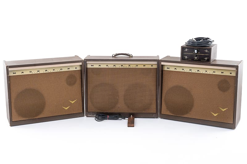 Vintage 1959 Magnatone Custom 280 Stereo with (2) Stereo Cabs | Reverb