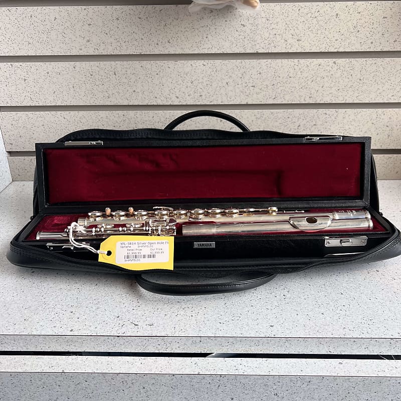 Yamaha YFL-581H - Silver Plated Open Hole Flute | Reverb