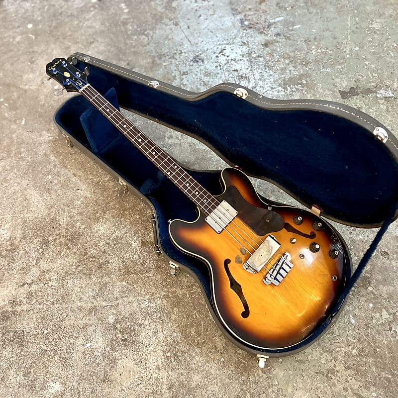 Epiphone Rivoli II Bass guitar c 1968 - Sunburst EB-2d | Reverb