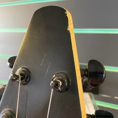 Oldfield Flying V Satin Black Electric Guitar | Reverb