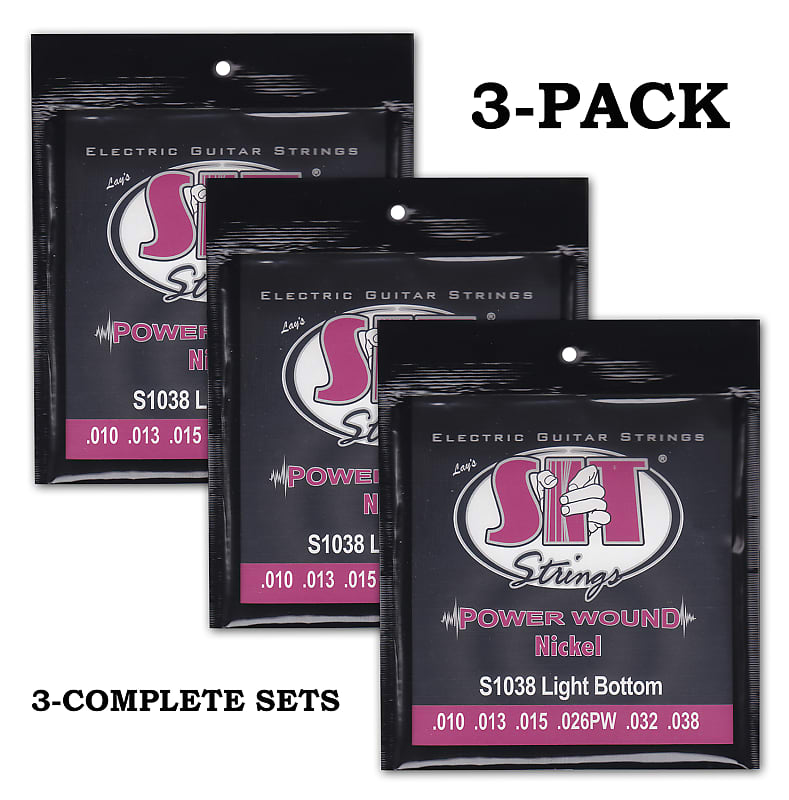 SIT Strings S1038 Light Bottom Power Wound Nickel Electric | Reverb