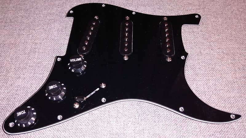 Squier Stratocaster Pickguard Black Pickups | Reverb