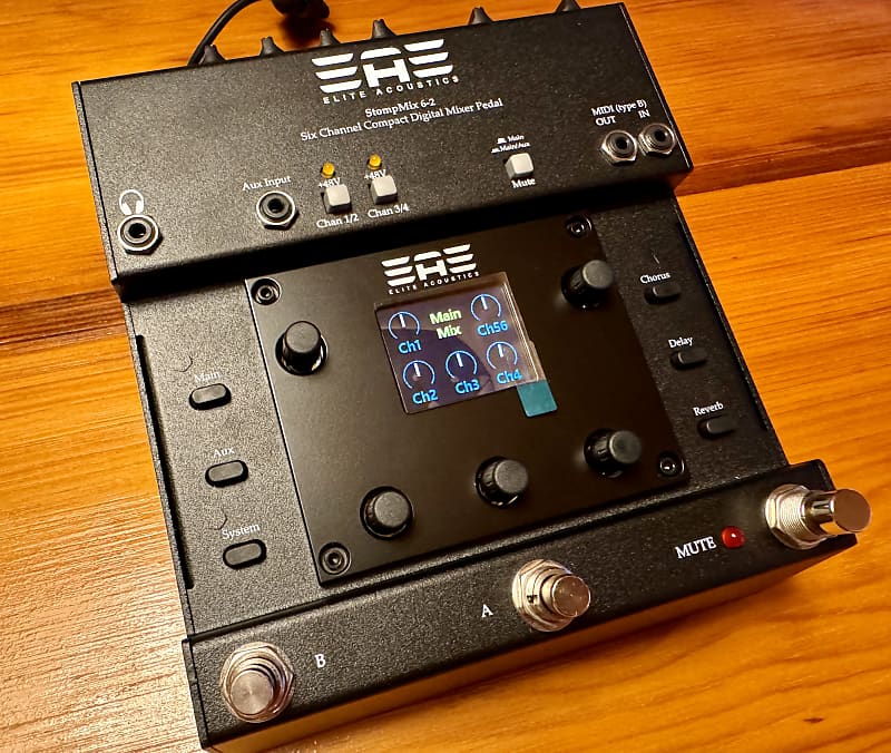 Elite Acoustics EAE StompMix 6-2 Six Chan Digital Pedalboard | Reverb