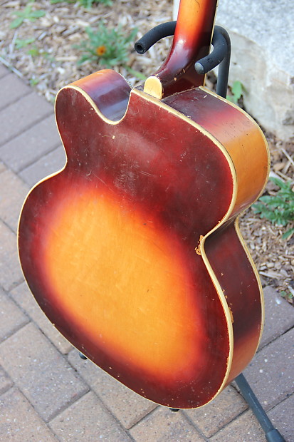 Kay 17 inch Jumbo Archtop with sound hole and cutaway 1950's | Reverb