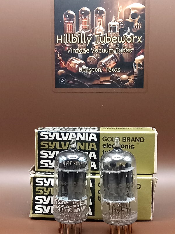 GAIN MATCHED PAIR OF SYLVANIA GOLD BRAND 5814A/12AU7A GOLD | Reverb