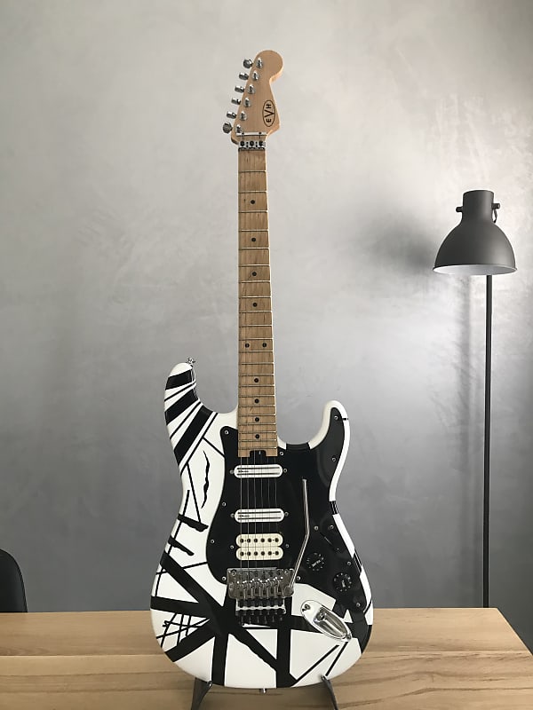 EVH Striped Series White with Black Stripes | Reverb