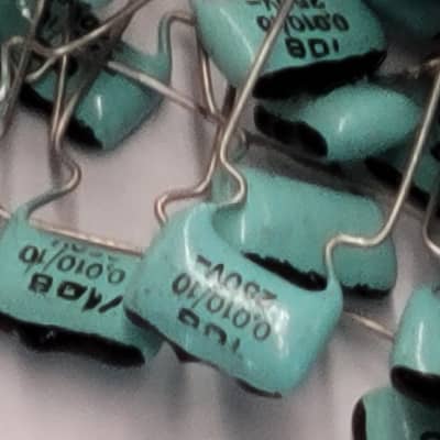 Green Drop Capacitors 0,010uF 10% 250v Bag Of 100 Seafoam | Reverb