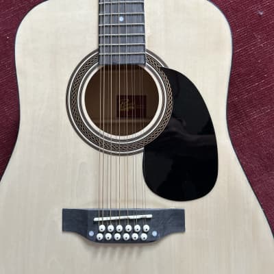Rogue RA-090 Dreadnought 12-String Acoustic Guitar Natural | Reverb