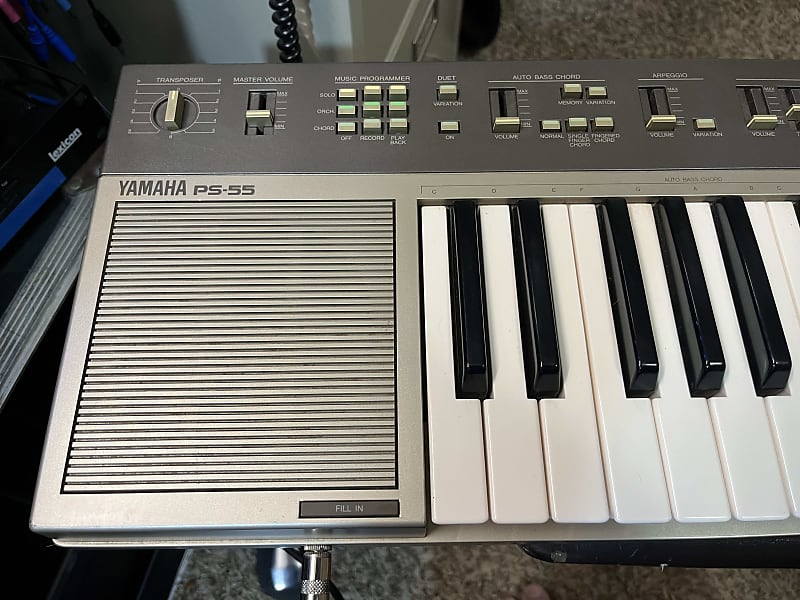 Yamaha PS-55 Portasound 1984 Silver, fully funtional, with OG | Reverb
