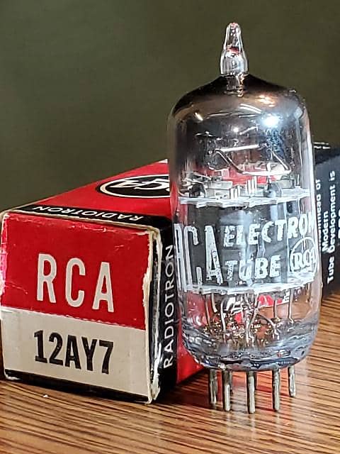 12AY7 RCA NOS/NIB Square Getter/Short Plate MAxiPreamp2/TV-7 | Reverb